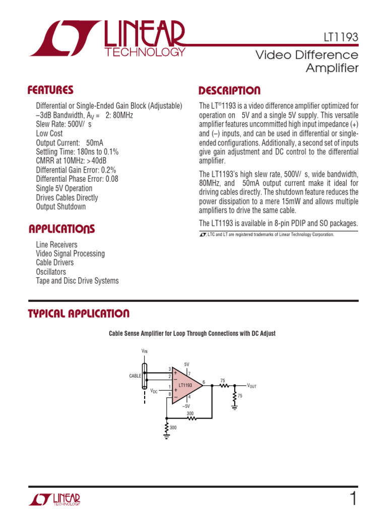 1193 FB | PDF | Amplifier | Electronics
