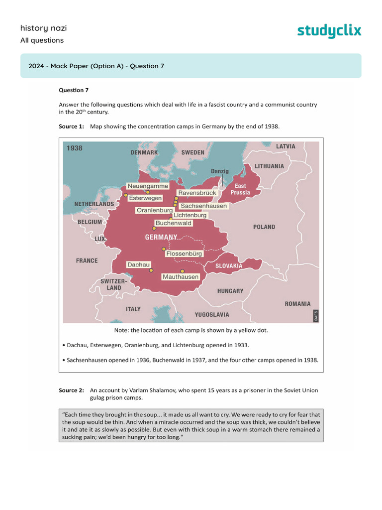 History Nazi Questions | PDF