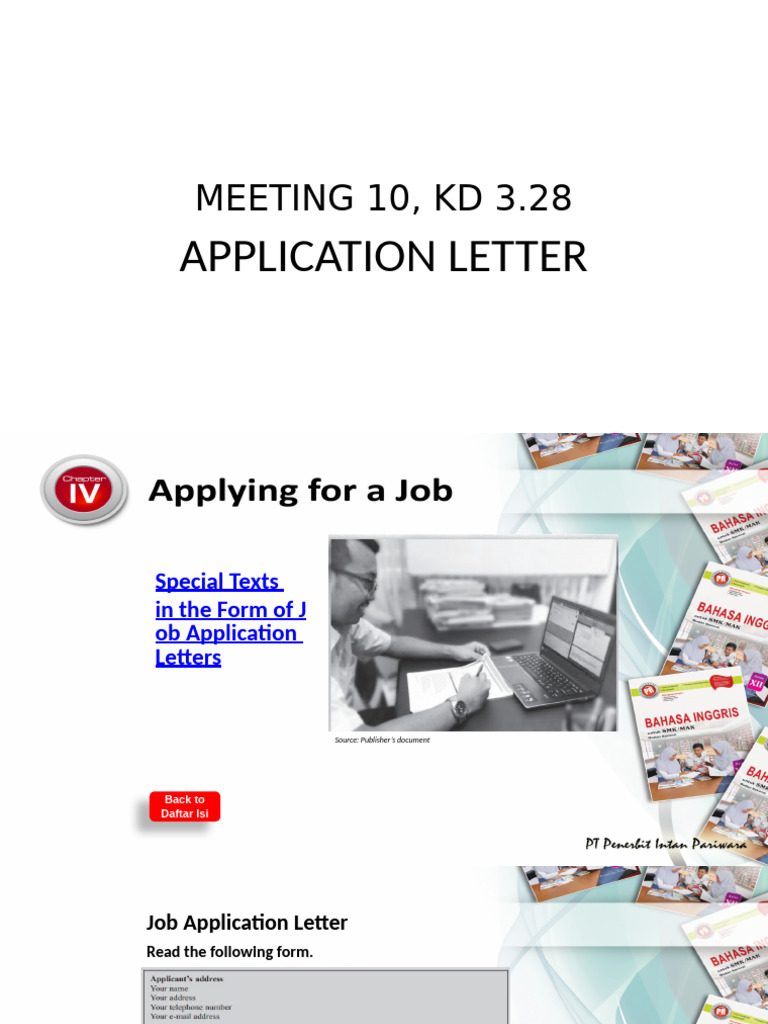 Apllication Letter Part 1 | PDF | Verb | Subject (Grammar)