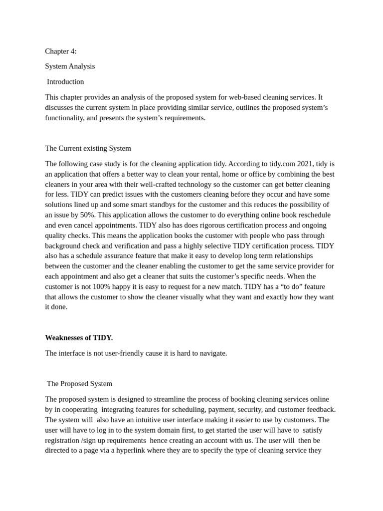 Edrean Pamba Project Proposals Chapter 4 | PDF | Databases | User (Computing)