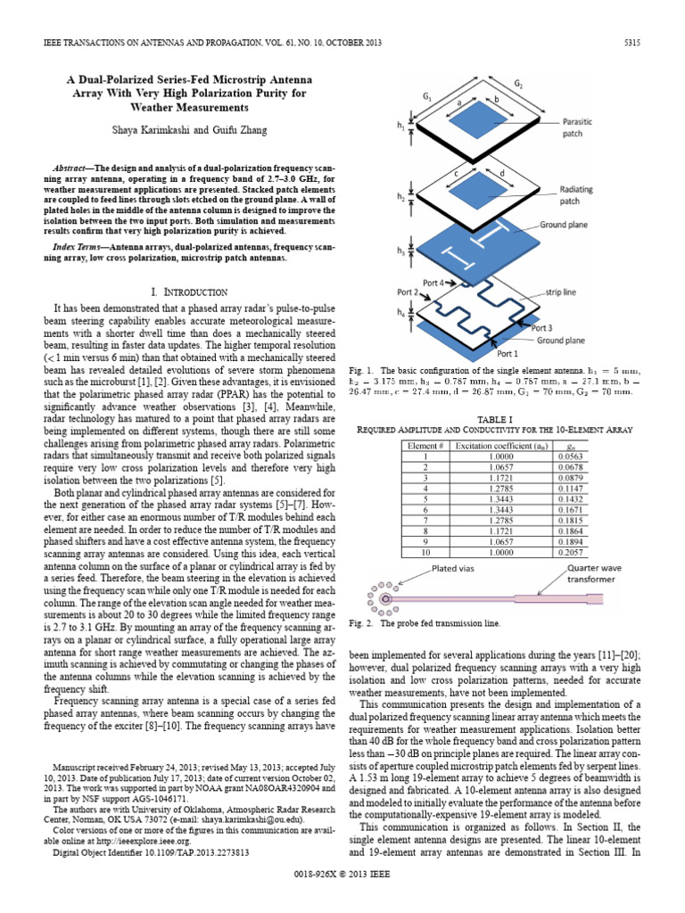 A Dual-Polarized Series-Fed Microstrip Antenna Array With Very High Polarization Purity for ...