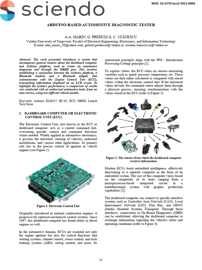 Arduino ECU Diagnostic Tester System | PDF | Arduino | Computer Engineering
