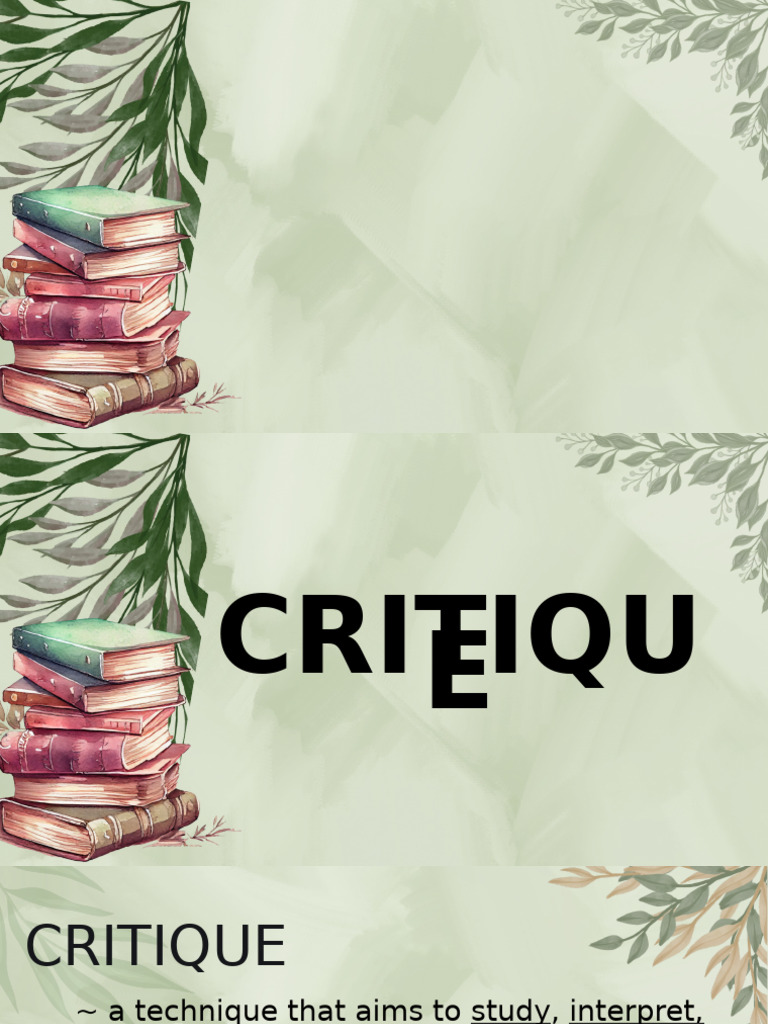 CRITIQUE Students | PDF | Shadow (Psychology) | Analytical Psychology