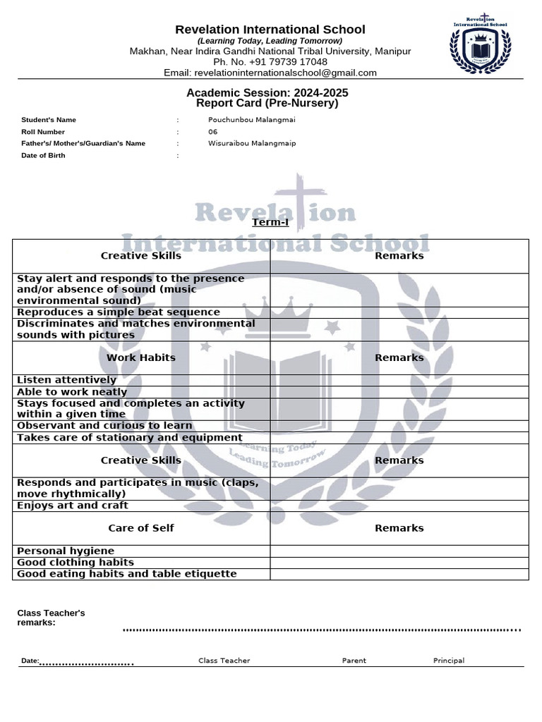 student report | PDF | Behavioural Sciences