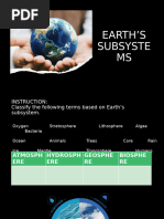 Earth Science Subsystems Concept Map | PDF | Earth | Atmosphere