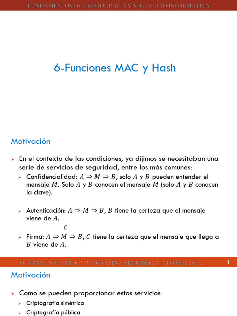 06-Mac y Hash | PDF | Clave (criptografía) | Criptografía