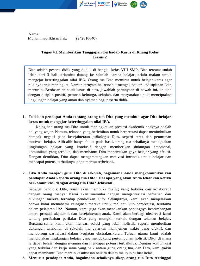 Topik 4 PPDP - Ruang Kolaborasi - Kasus 2 - Muhammad Ikhsan Faiz | PDF