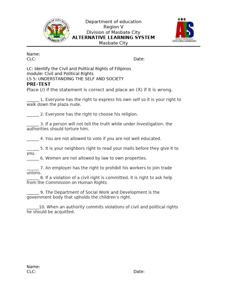 Civil and Political Rights | PDF | Government | Civil Rights And Liberties