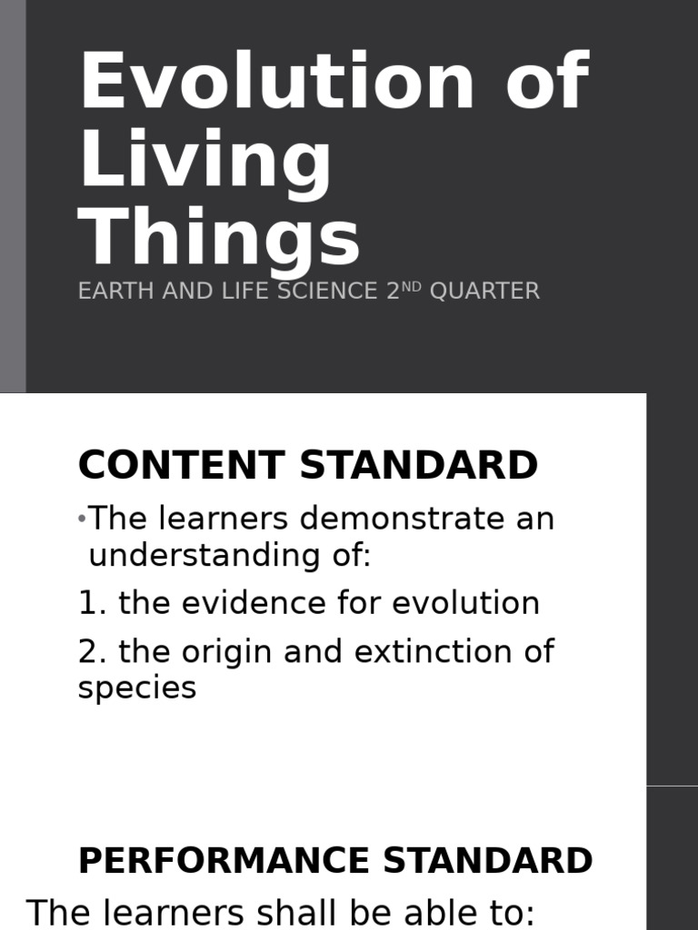 Understanding Evolution and Species Change | PDF | Evolution | Taxonomy ...