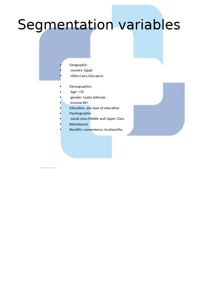 Segmentation Variables | PDF