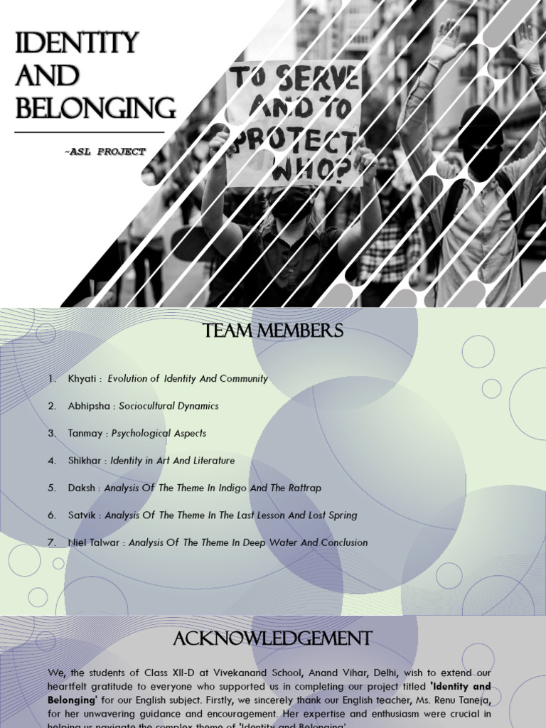 Identity and Belonging | PDF | Identity (Social Science) | Psychology
