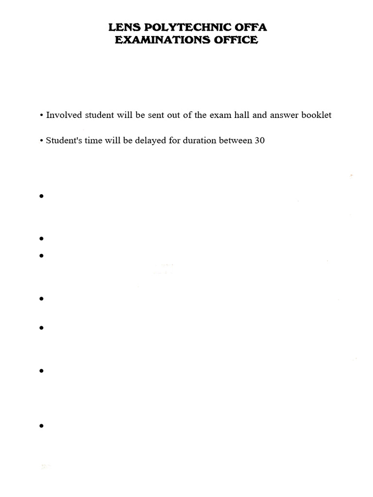 Bye Law for Examination Misconduct | PDF | Crimes | Crime & Violence