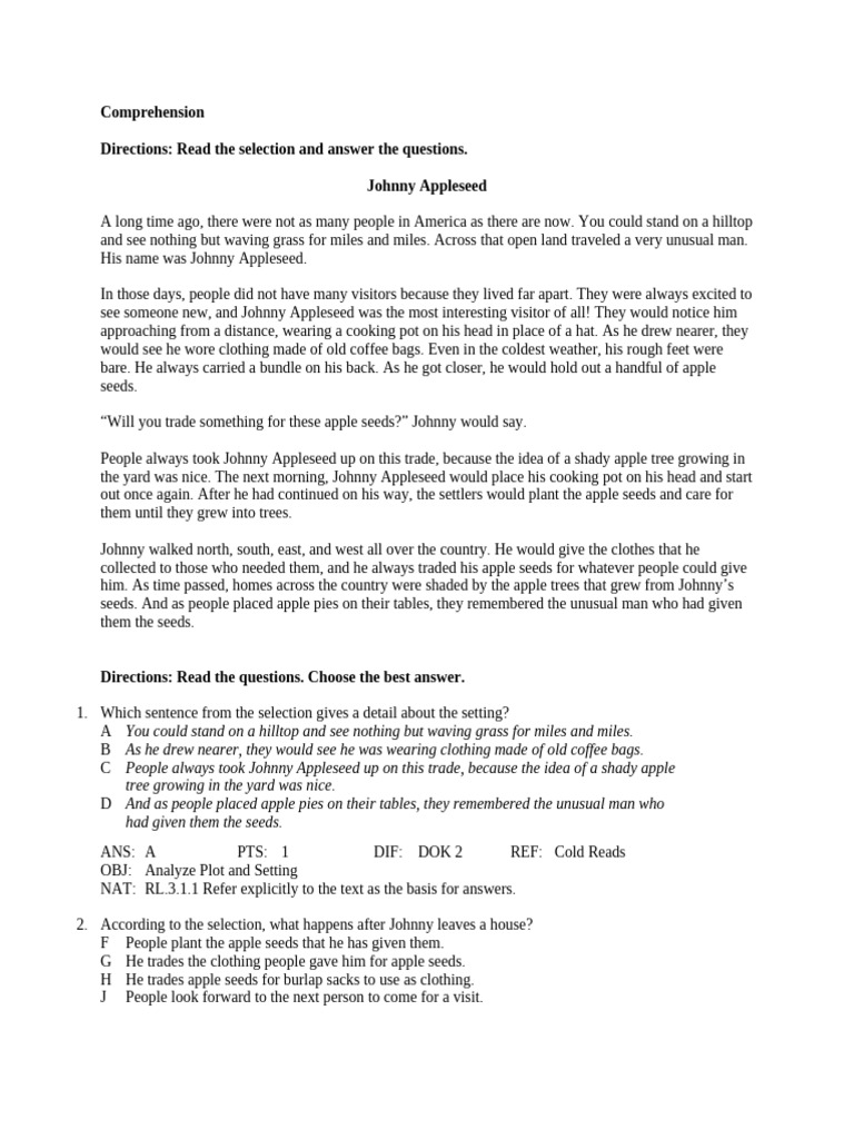 Answers U1 W1 A Comprehension | PDF