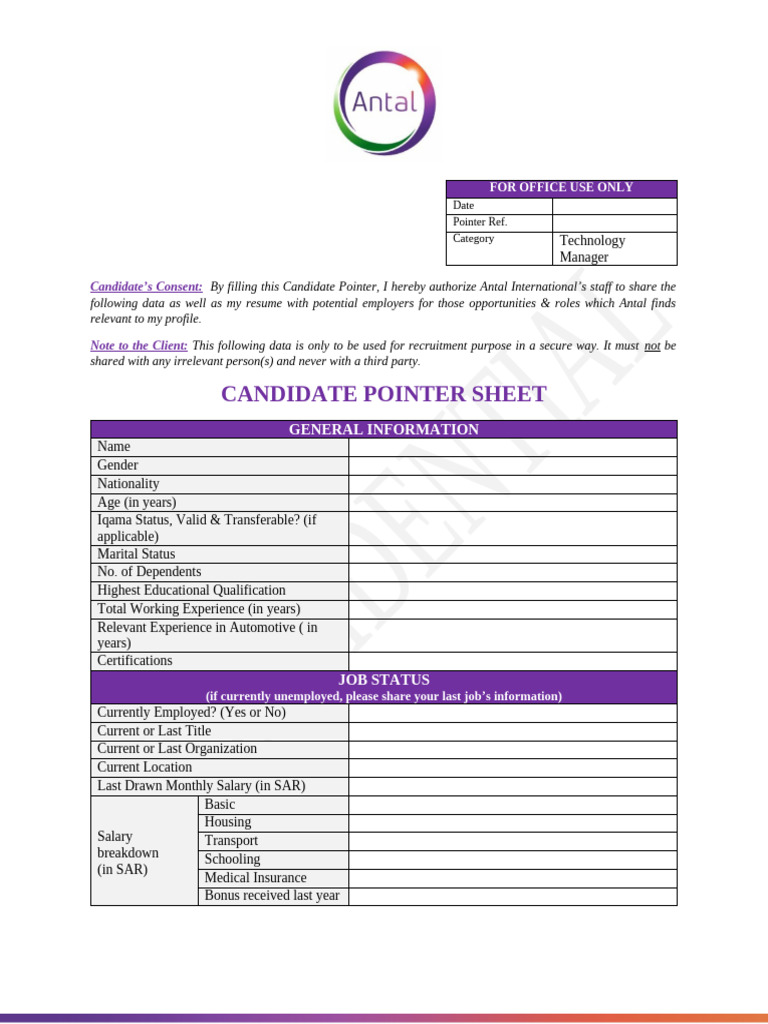 Completed_Candidate_Pointer_Form | PDF | Lubricant