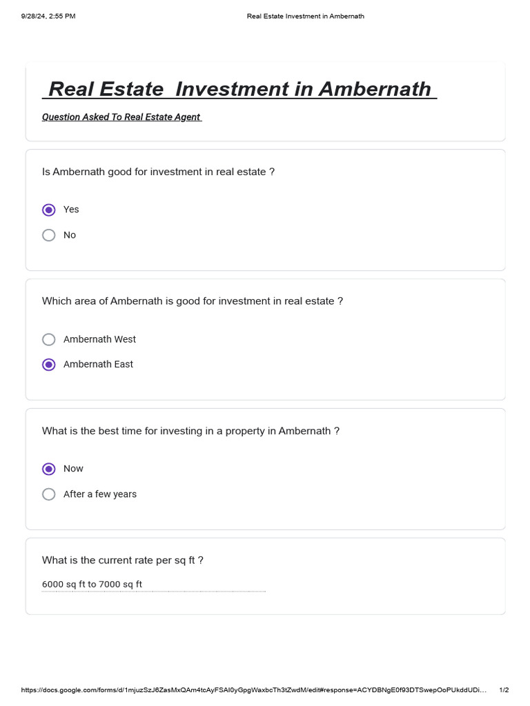 Real Estate Investment Guide: Ambernath | PDF