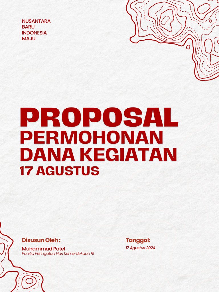 Merah Dan Putih Minimalis Garis Permohonan Dana Kegiatan 17 Agustus Proposa - 20250203 - 201150 ...