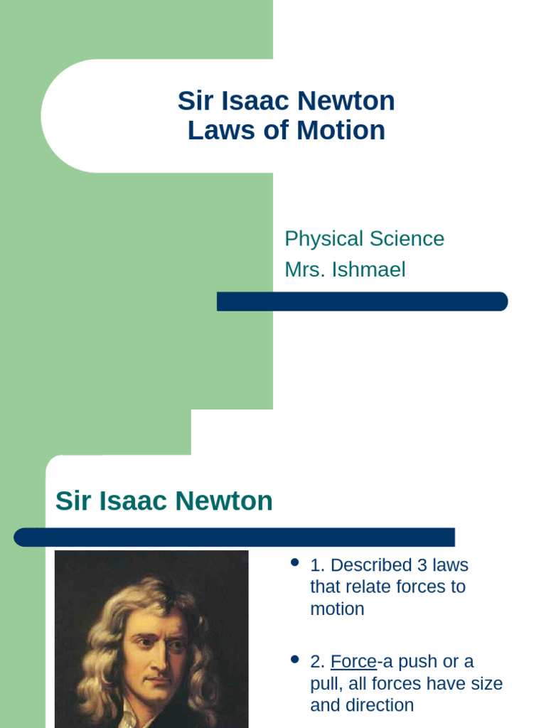 Newtons Law | PDF | Force | Weight