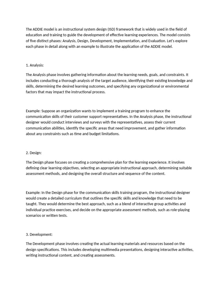THE_ADDIE_MODEL_ | PDF | Educational Assessment | Learning