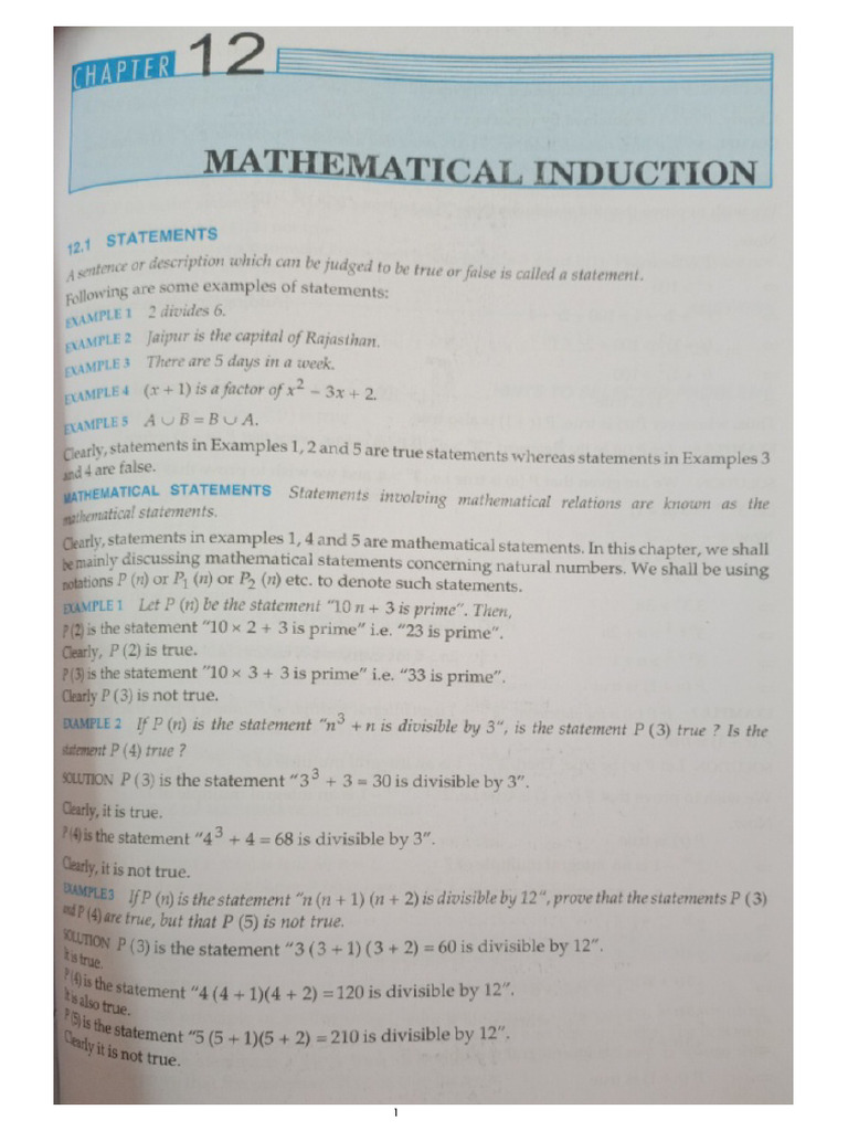 ch-12 mathematical induction | PDF ch-12 mathematical induction | PDF