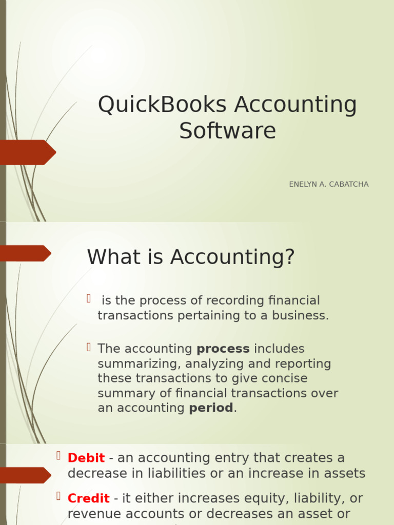 QuickBooks Accounting System | PDF | Debits And Credits | Equity (Finance)