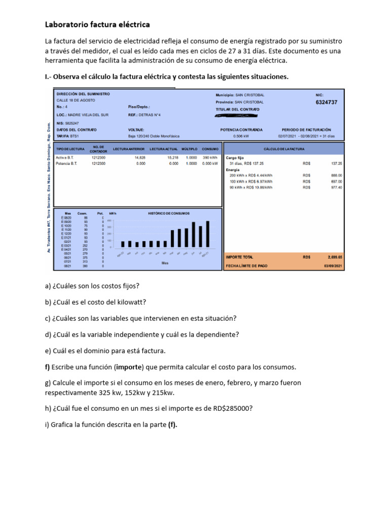 Factura Electrica Actual | PDF