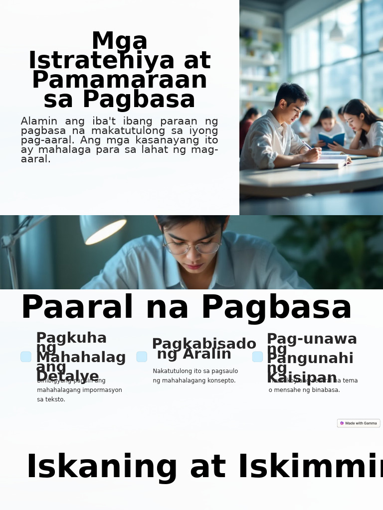 Mga Istratehiya at Pamamaraan Sa Pagbasa | PDF