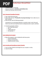 Word Processing Exam Paper | PDF | Microsoft Word | Word Processor