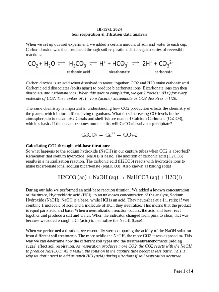 Assignment 3 Calculating Co2 Edited Pdf Acid Carbon Dioxide