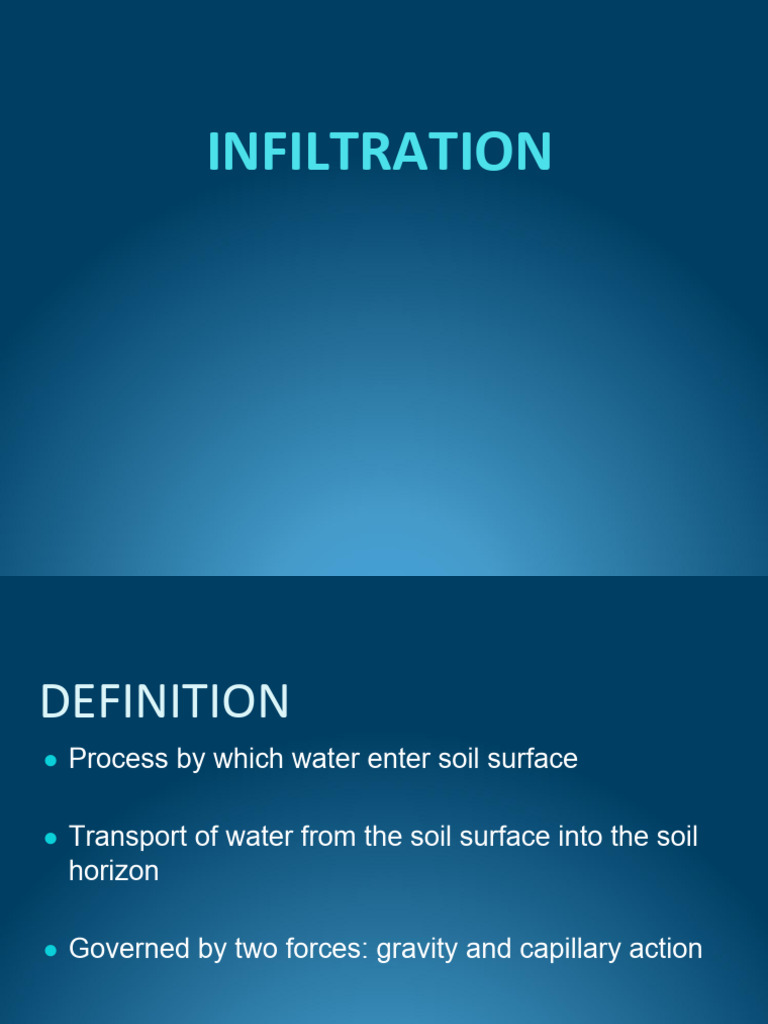 Infiltration | PDF