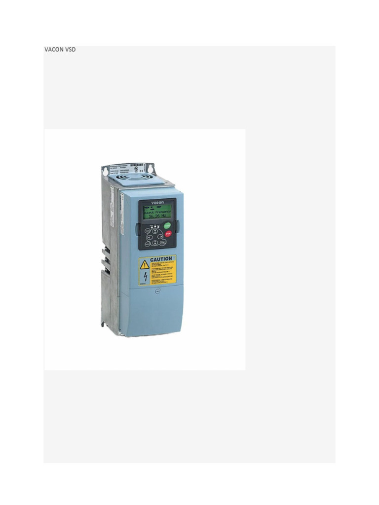 Vacon VSD | PDF