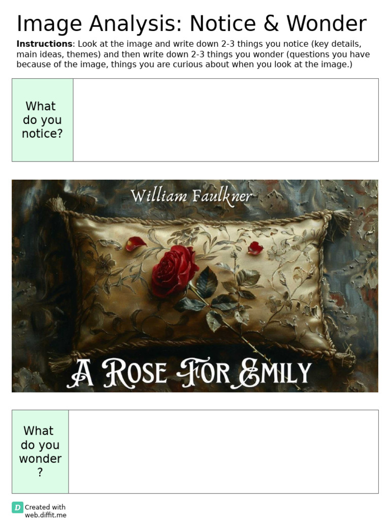 A Rose For Emily Activity | PDF | Linguistics