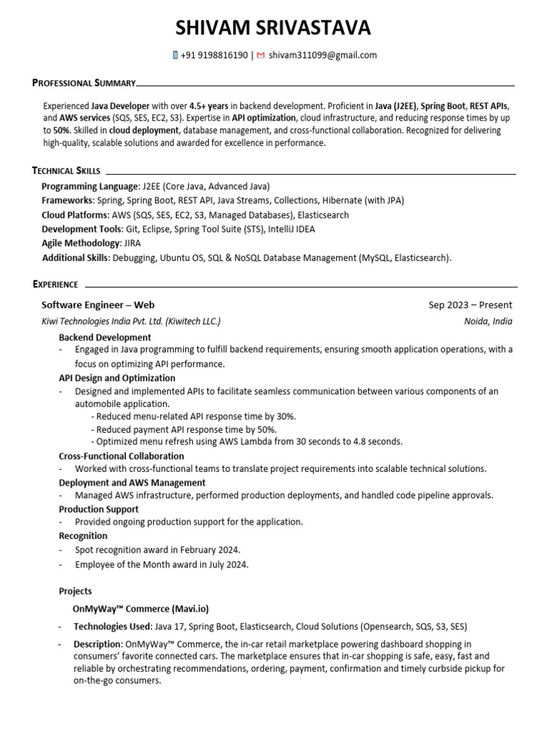 Naukri ShivamSrivastava (4y 5m) | PDF | J Query | Ajax (Programming)