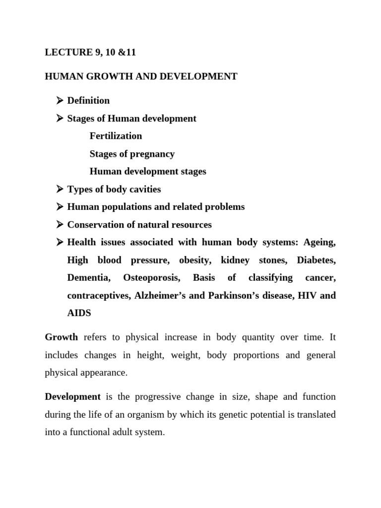 Human Growth and Development Overview | PDF | Hiv | Virus