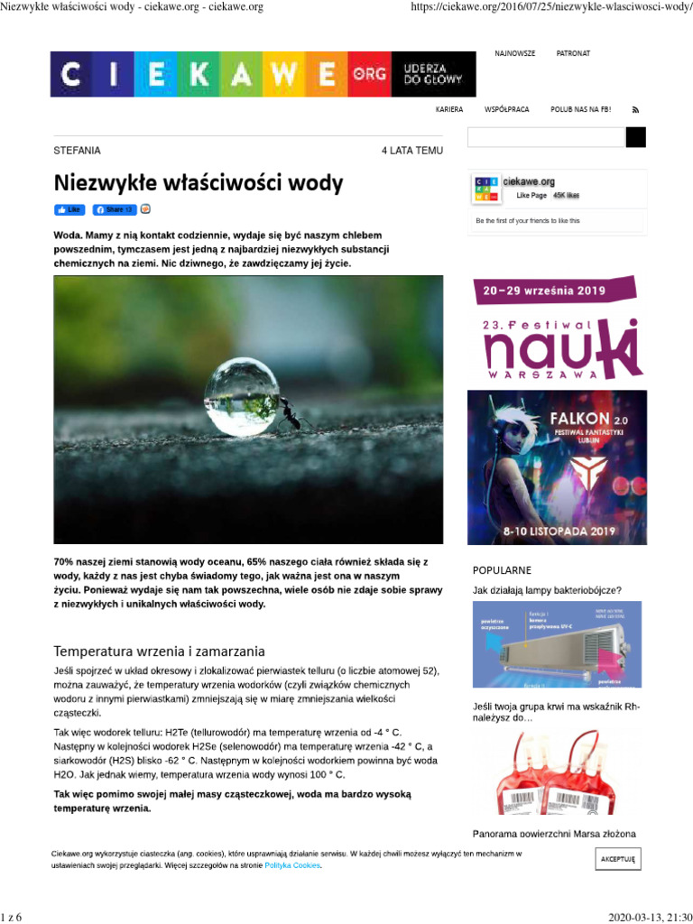 7a 7b 7c Niezwykle Wlasciwosci Wody | PDF