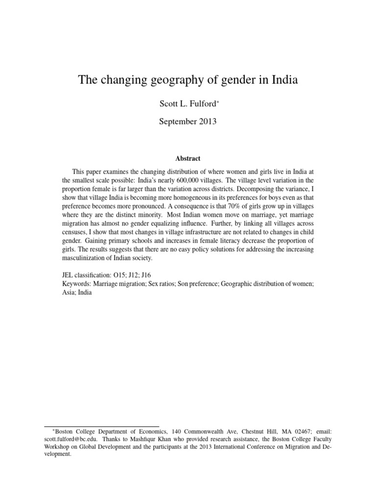 Gender Distribution Trends in Indian Villages | PDF | Linear Regression ...