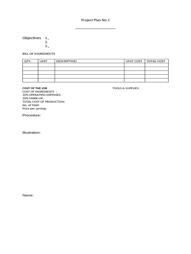 Project Plan (1) | PDF