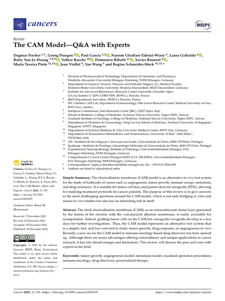 The_CAM_Model-QA_with_Experts | PDF | Metastasis | Apoptosis