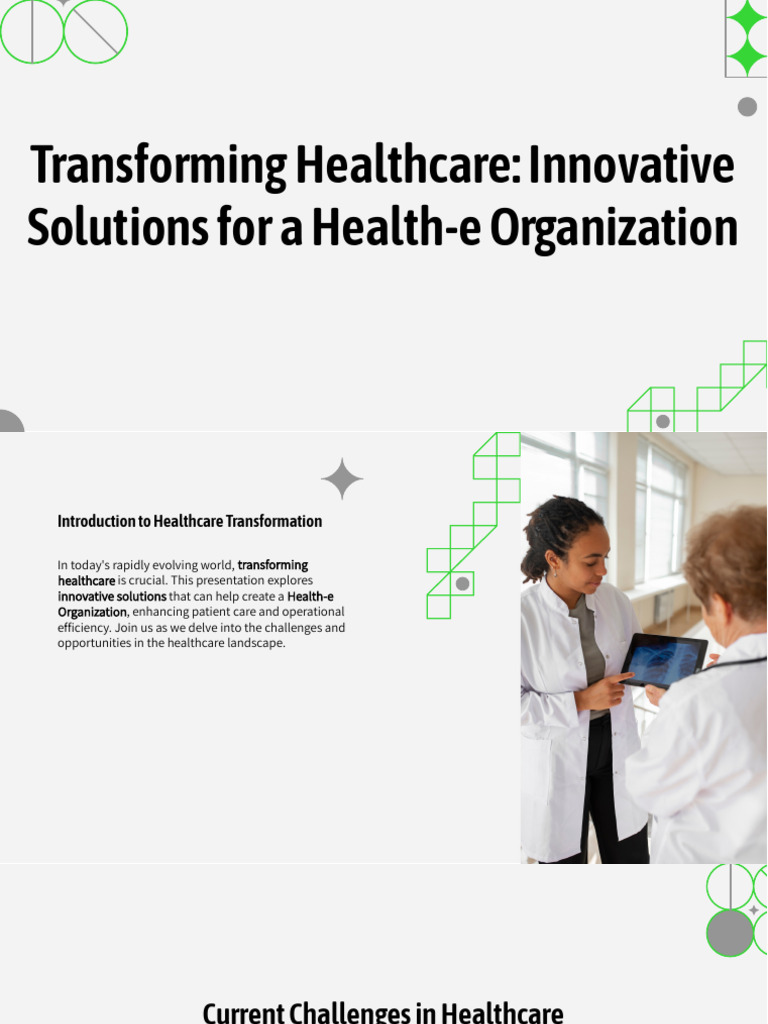 Slidesgo Transforming Healthcare Innovative Solutions For A Health e ...