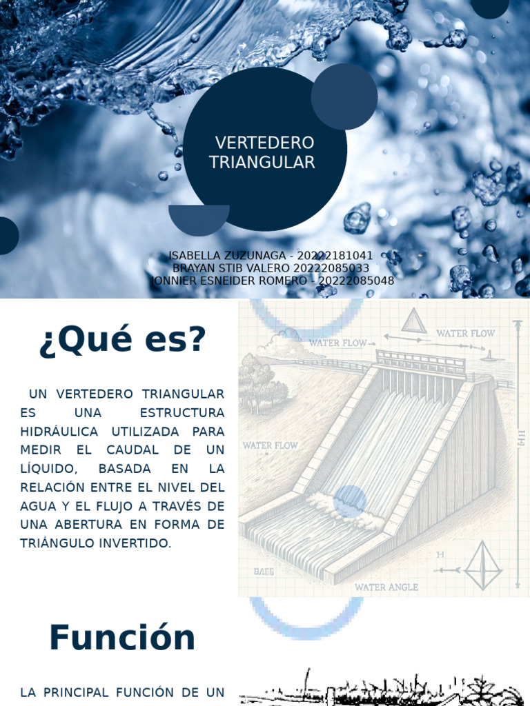 Vertedero Triangular | PDF | Descarga (hidrología) | Agua