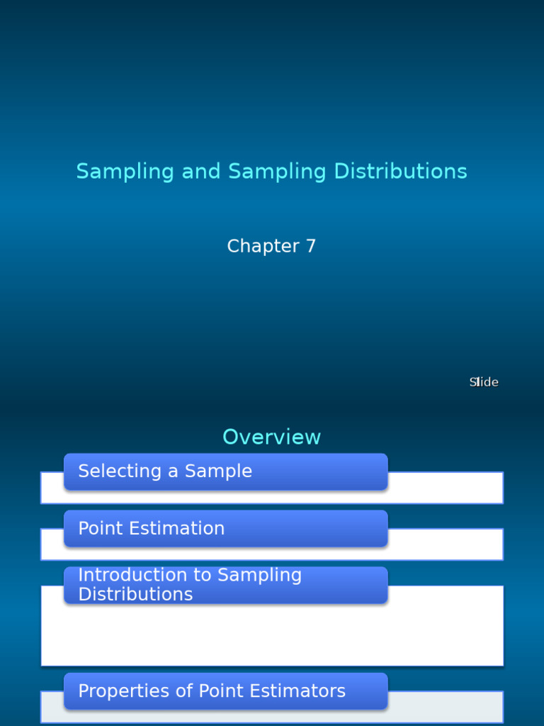 Chapter07 | PDF | Estimator | Standard Deviation