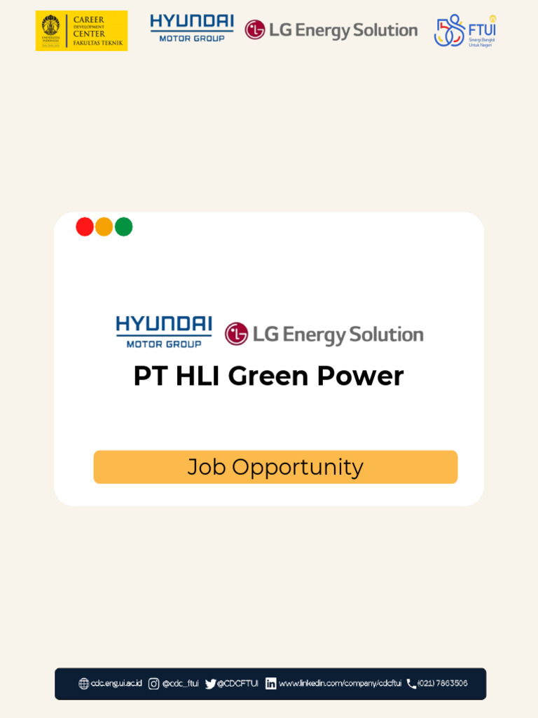 Job Opportunity PT HLI Green Power | PDF | Customs | Logistics