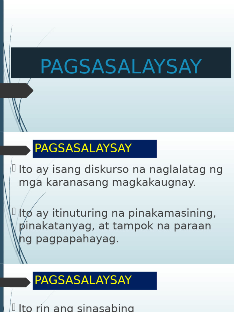 Pagsasalaysay Q3 | PDF