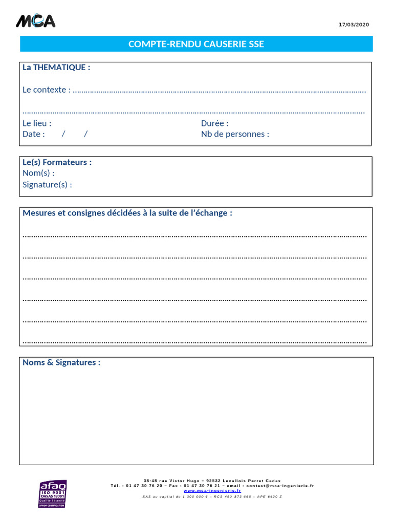 Canevas CR Causerie | PDF