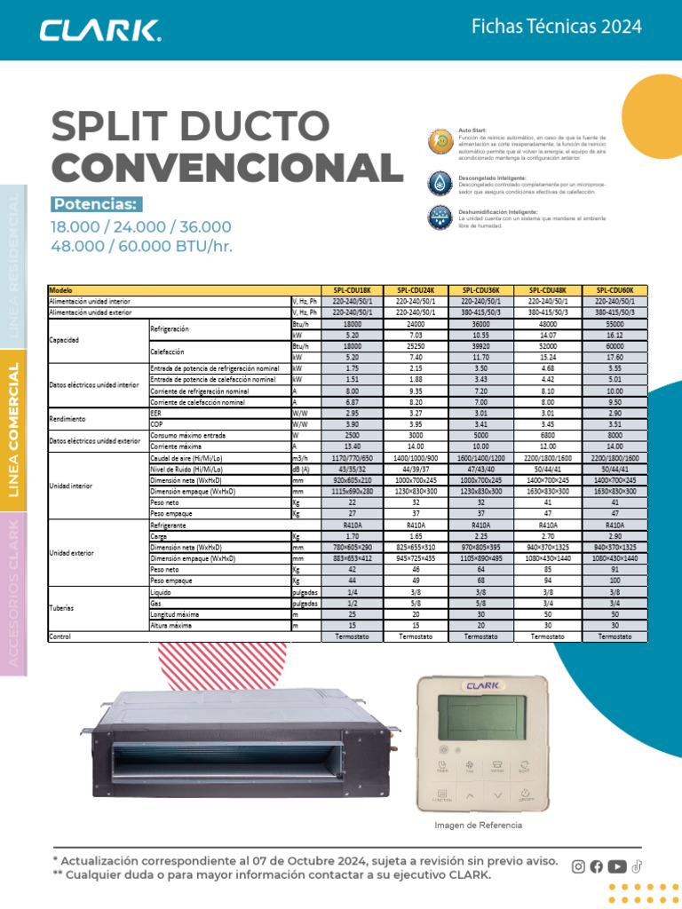 CLARK - SPLIT Ducto Convencional | PDF | Automatización de edificios ...