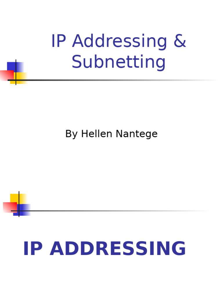 IP Addressing and Subnetting Guide | PDF | Ip Address | Computer Network