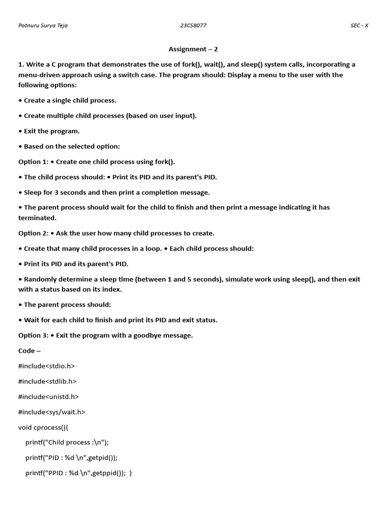 surya_23cs8077-1 | PDF | Operating System Technology | Computer Architecture