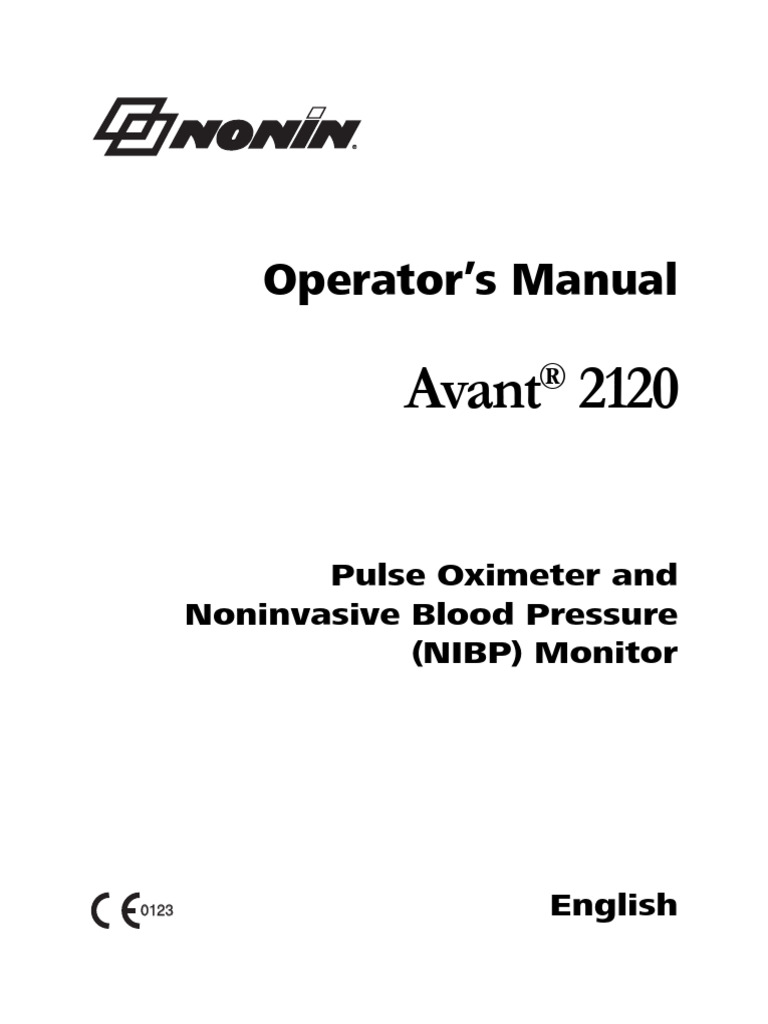 Operators Manual Avant 2120 | PDF | Blood Pressure | Diastole