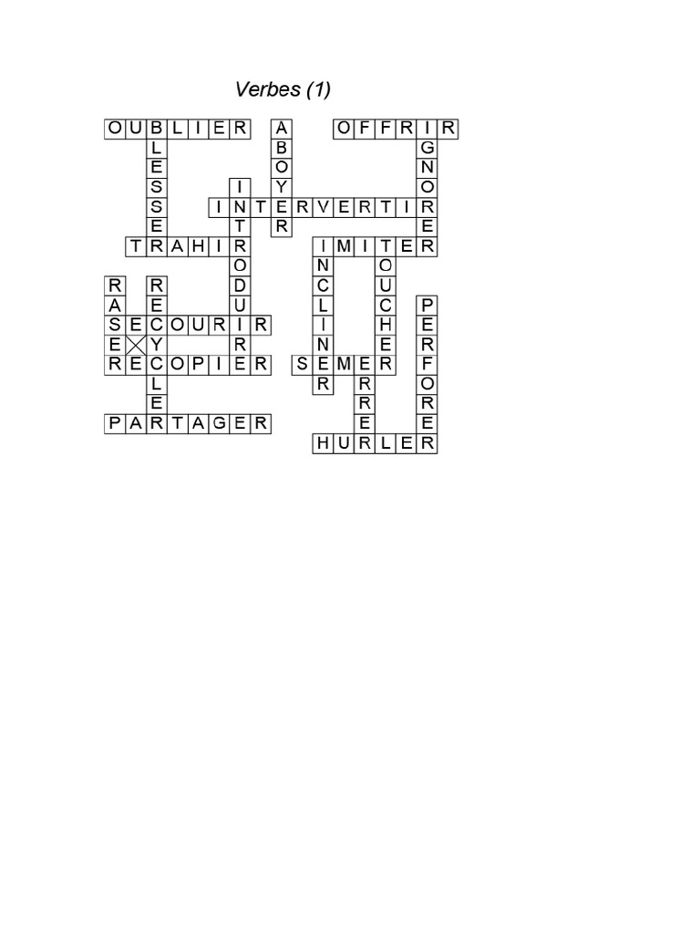 Reponse Mot Fleche Verbe | PDF