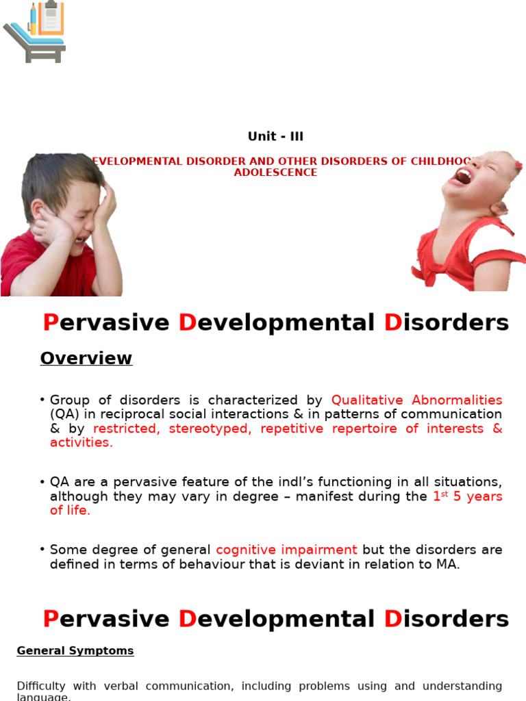 Unit-III AP-II | PDF | Attention Deficit Hyperactivity Disorder | Autism