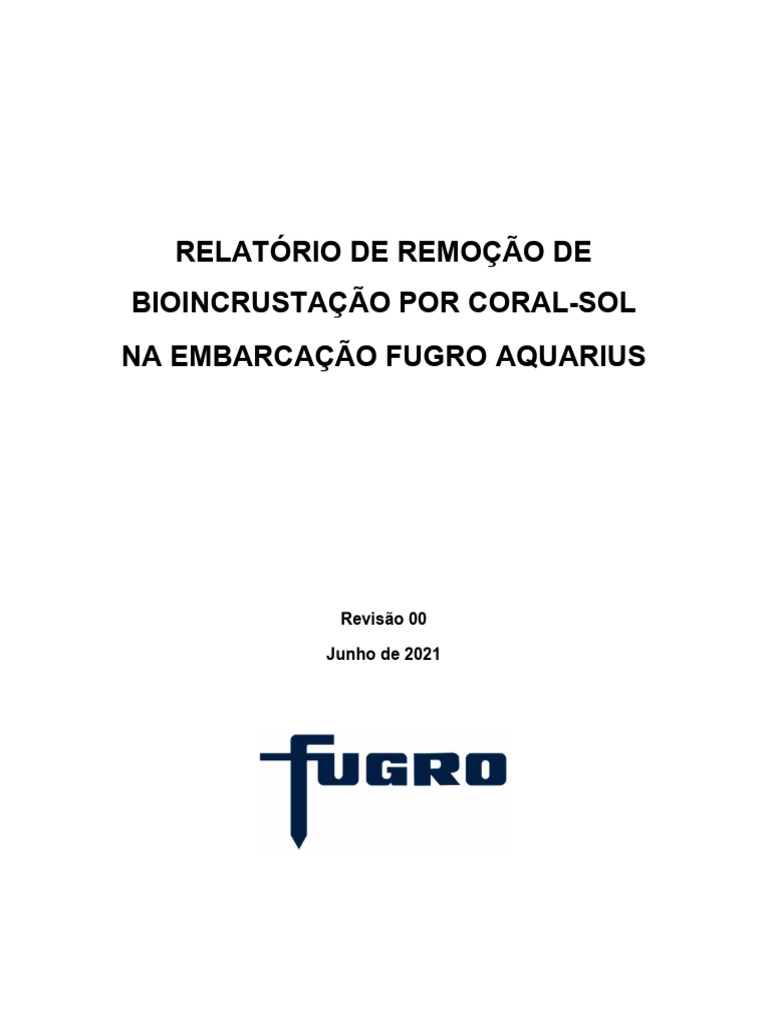 ANEXO E - Modelo Rel Rem Coral-Sol Emb - Fugro Aquarius - ASSINADO | PDF